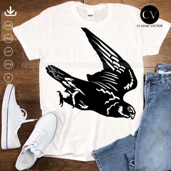 Diving Falcon Svg File Diving Bird - Etsy