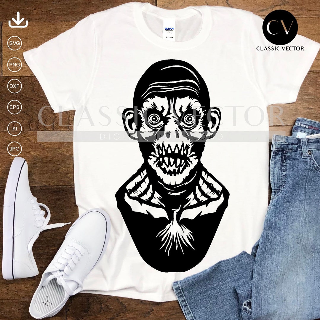 Zombie Face Svg File - Etsy
