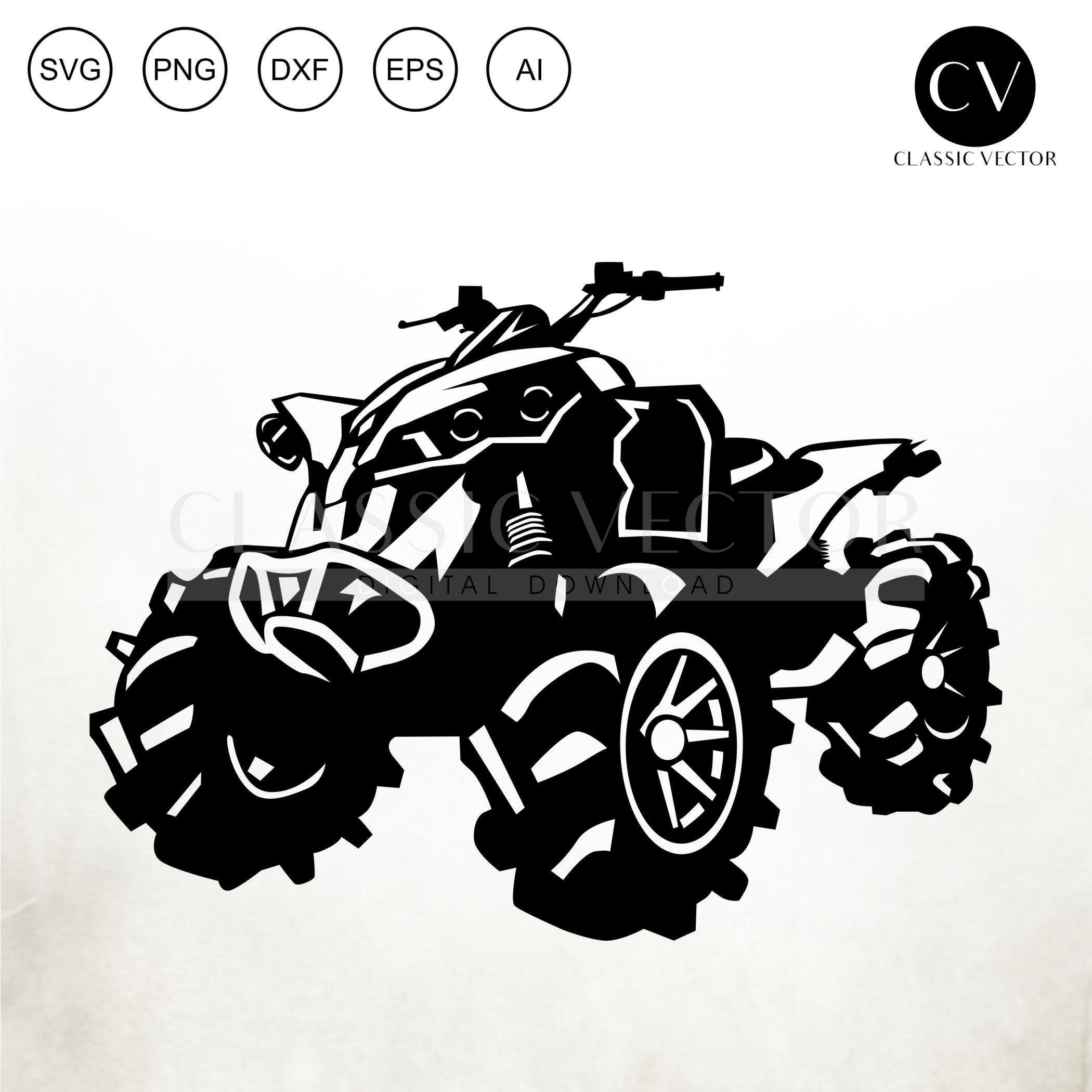 Atv Silhouette Atv Svg Atv Png Atv Vector Quad Silhouette | Etsy Canada