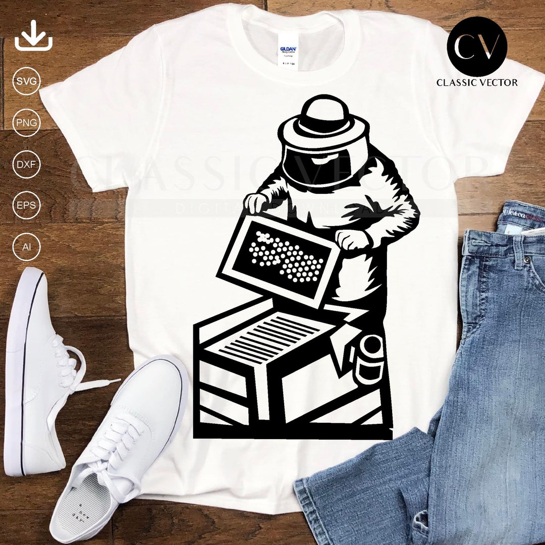 Beekeeper Man Clipart Beekeeping Svg File - Etsy