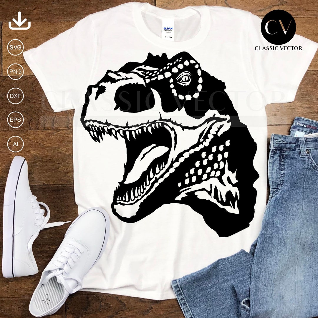 Tyrannosaurus Rex Face Svg - Etsy