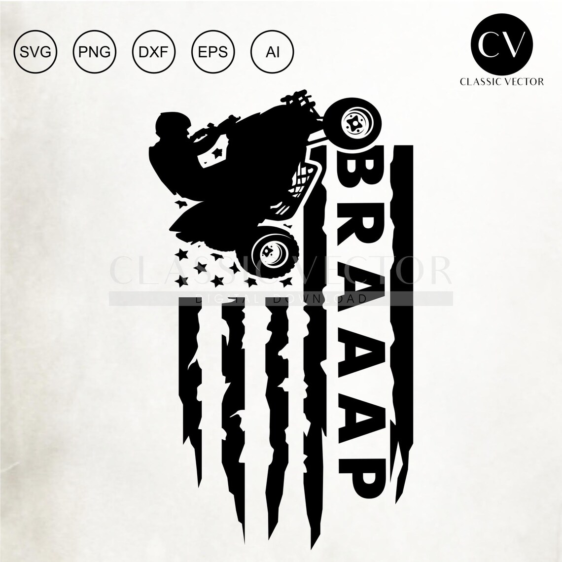 Braaap US Flag Svg - Etsy