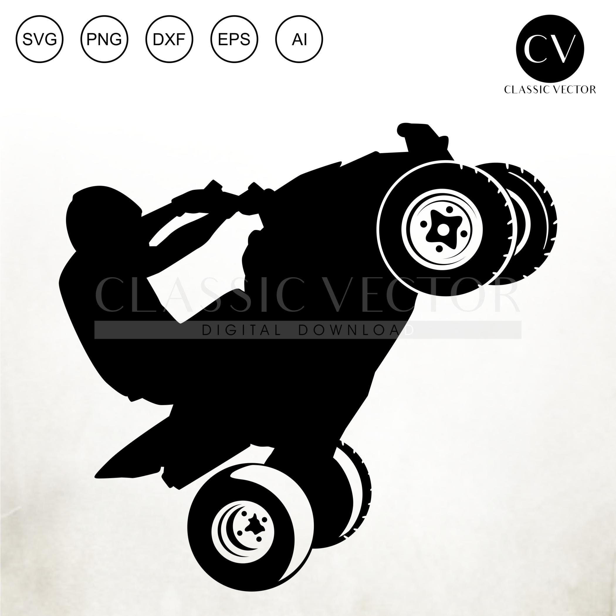 ATV Stunt Stunt Svg Quad Riding Svg Quading Svg Dirt | Etsy