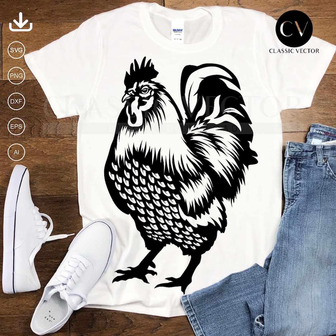 Cute Cochin Chicken Svg Printable and Cuttable File - Etsy