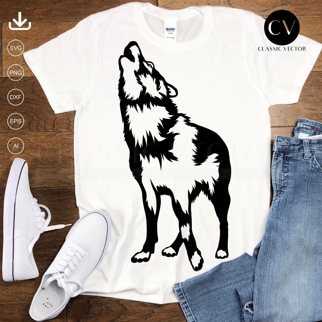 Wolf Howling SVG - Etsy