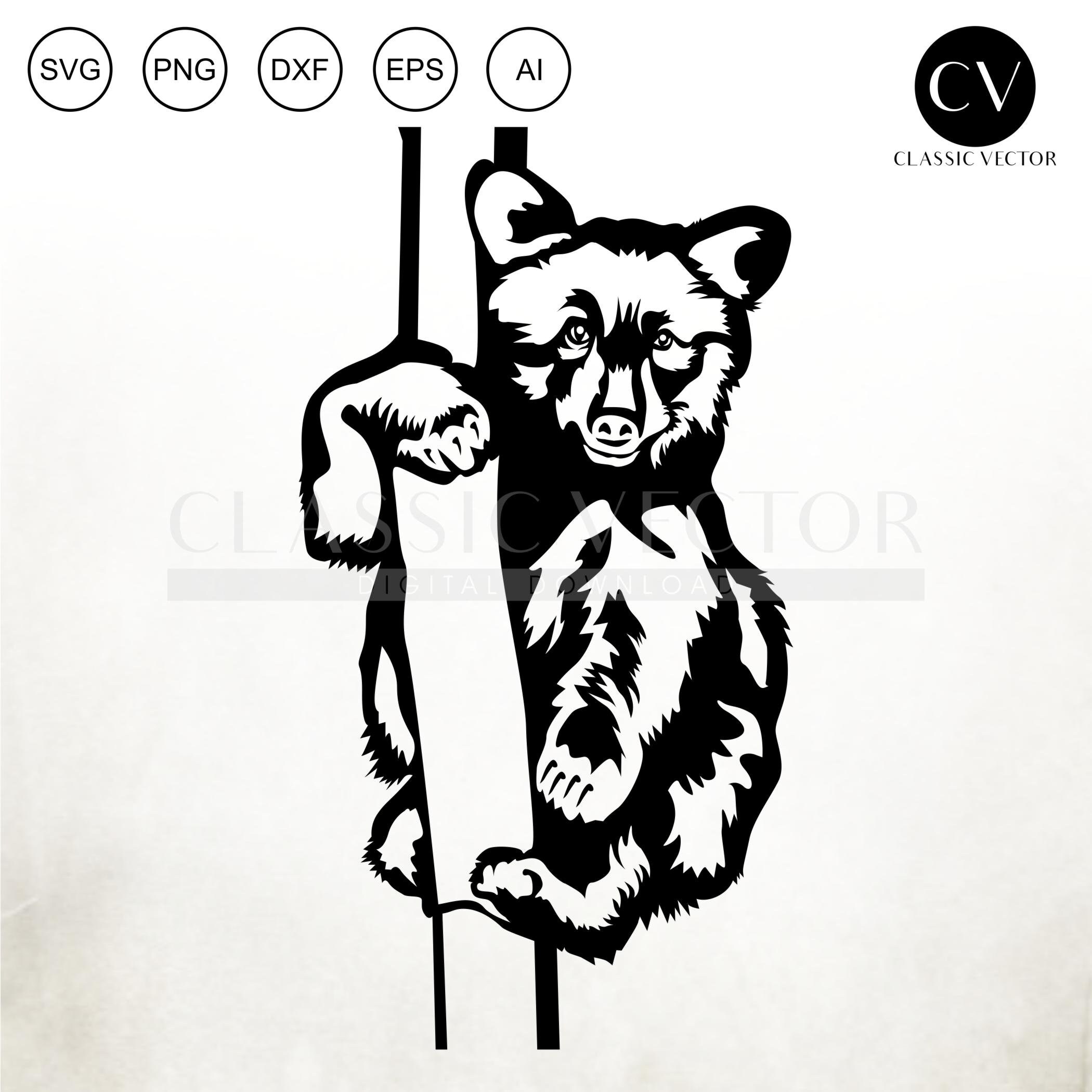 Bear Tree Climb SVG - Etsy