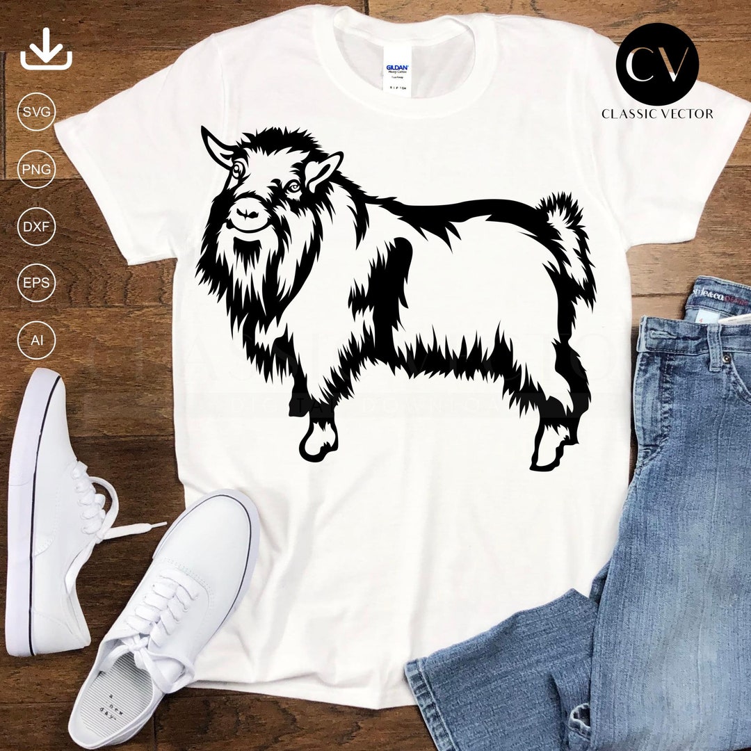 Cute Dwarf Goat SVG - Etsy
