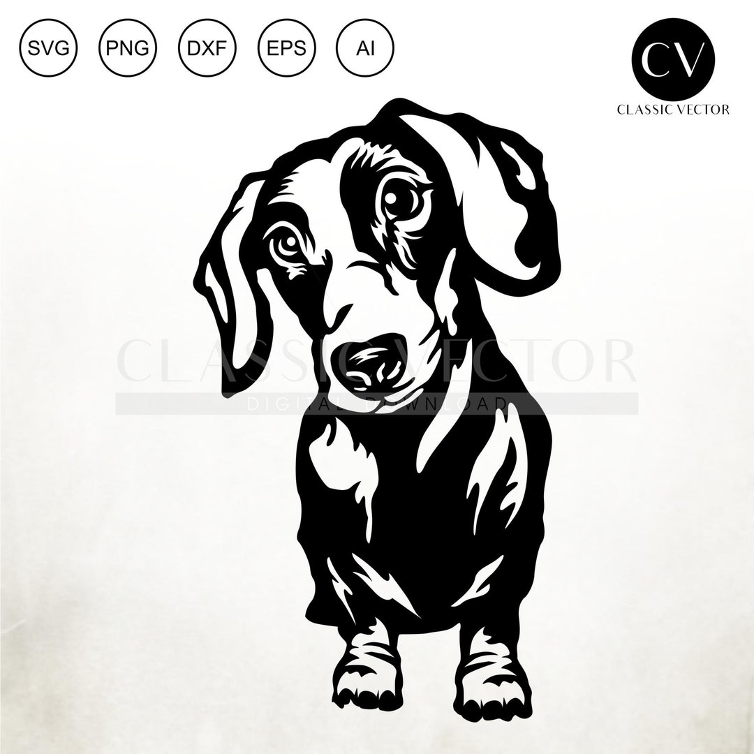 Puppy Dachshund Sausage Dog SVG - Etsy