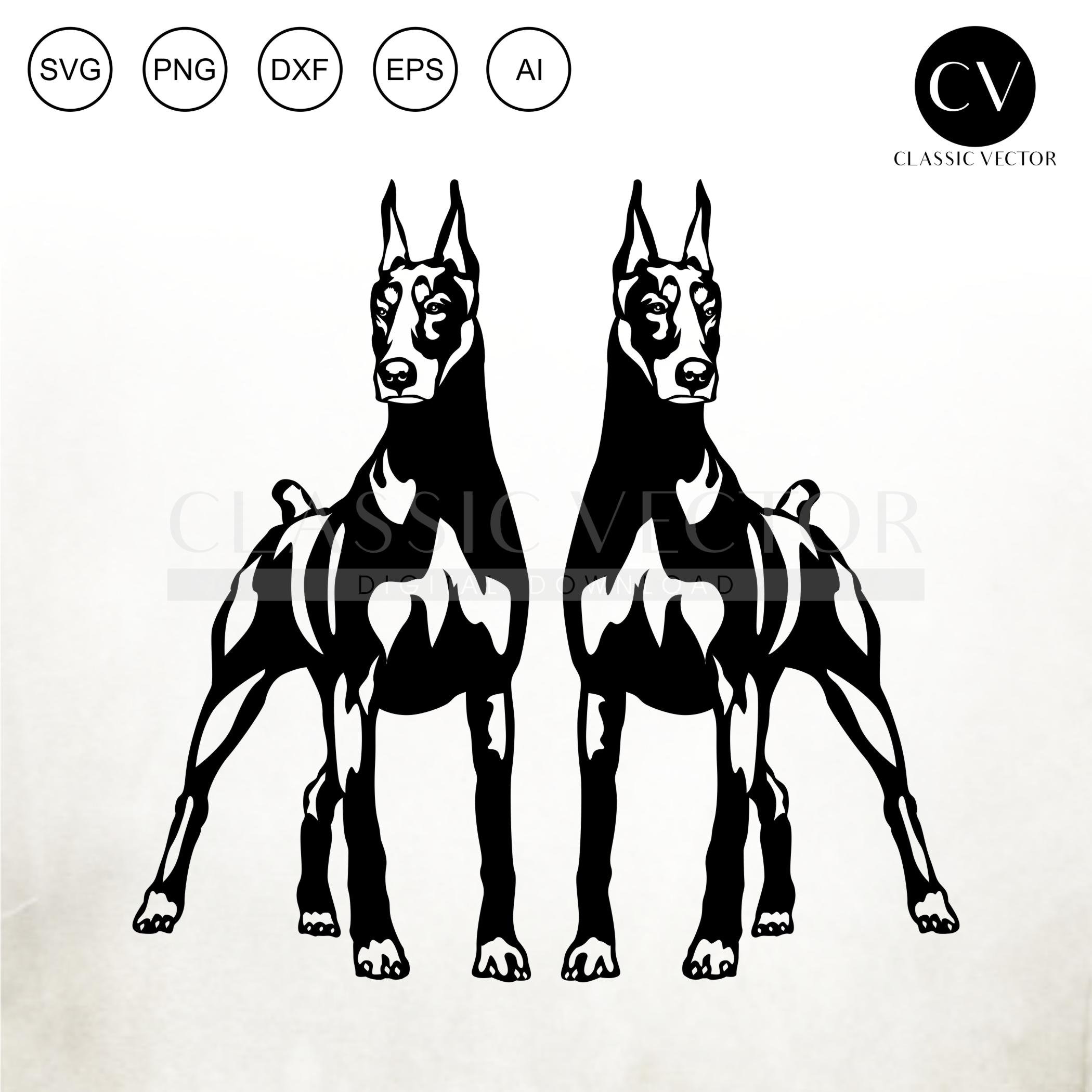 Doberman Printable Doberman Cut File Doberman Dxf Doberman - Etsy Australia