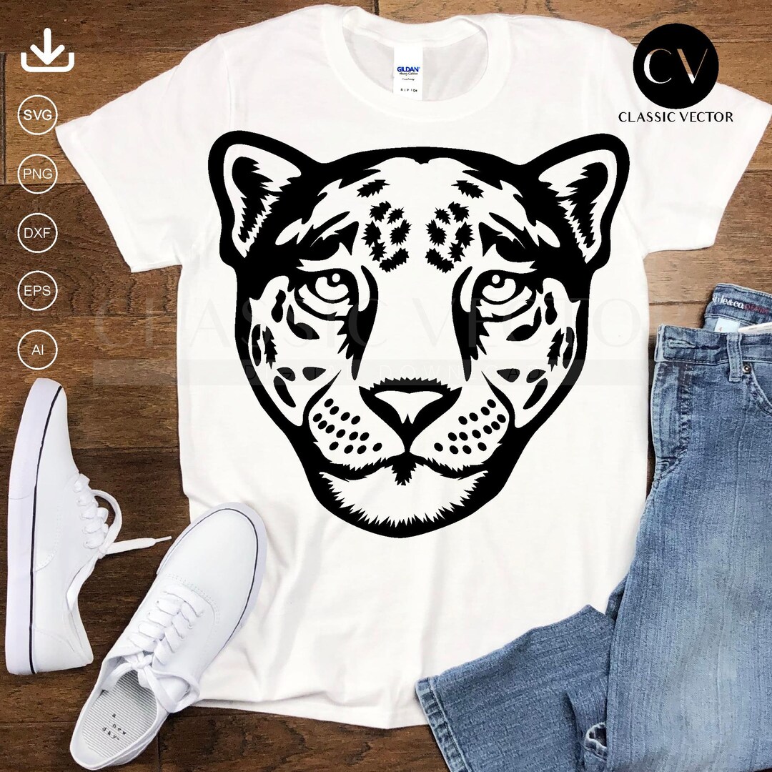 Cheetah Face Svg Cheetah Head Clipart - Etsy