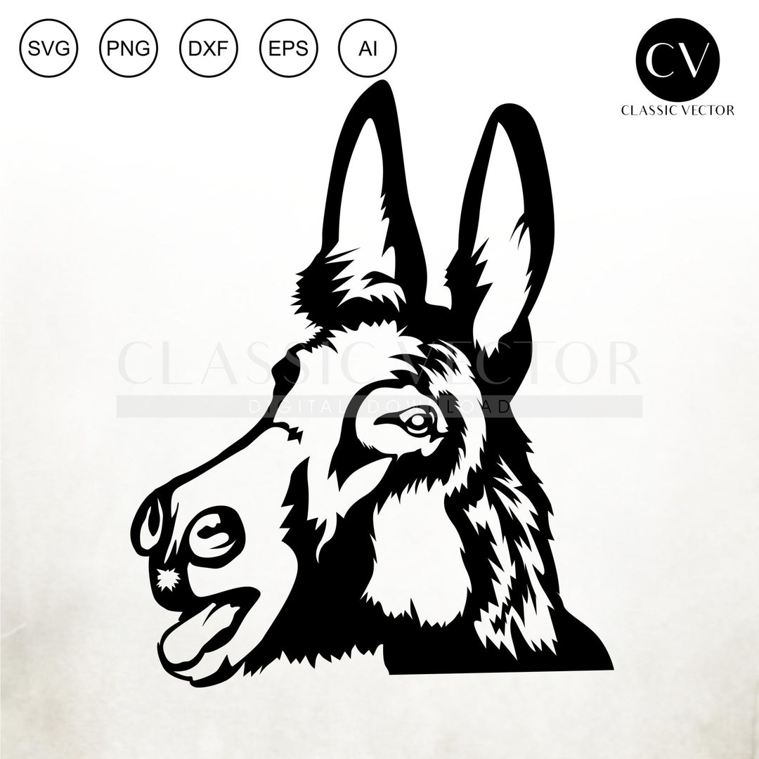 Funny Donkey Svg, Cute Donkey Svg, Farm Animals Svg, Svg Files for ...