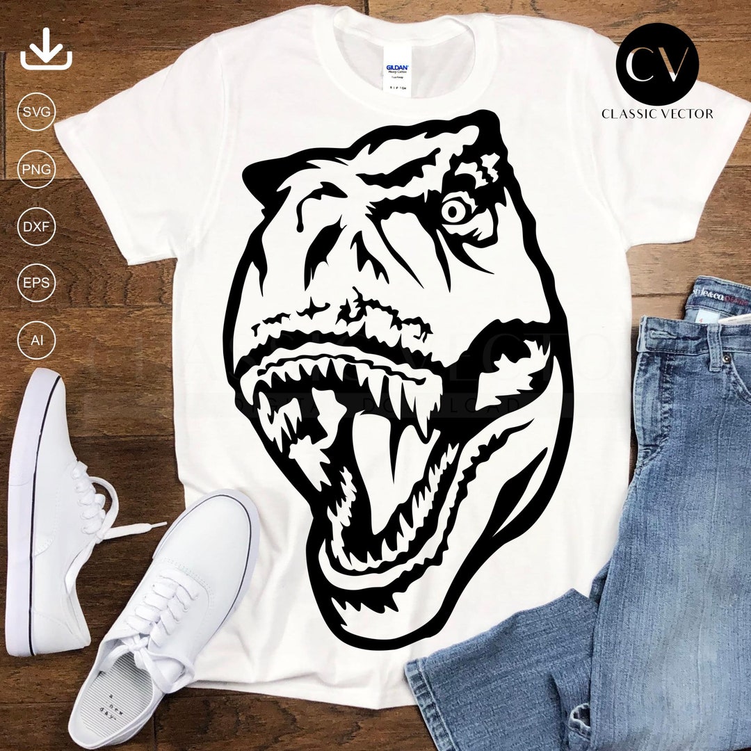 Tyrannosaurus Rex Head Svg - T Rex Head Svg - Etsy