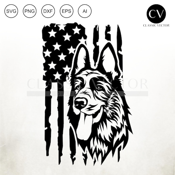 Police Dog Clipart Police Svg US Flag K9 Unit Dog K9 Png | Etsy