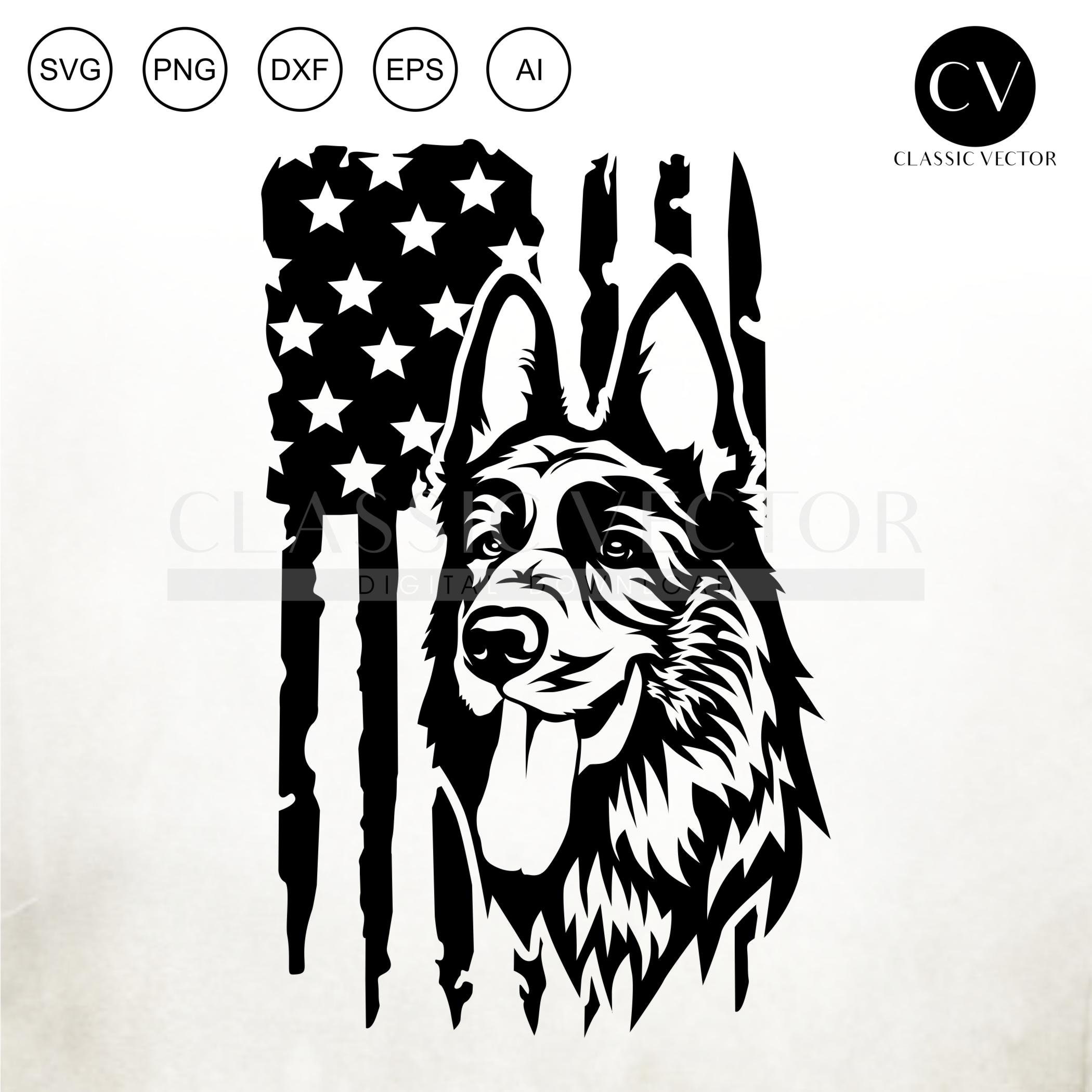 Police Dog Clipart Police Svg US Flag K9 Unit Dog K9 Png | Etsy
