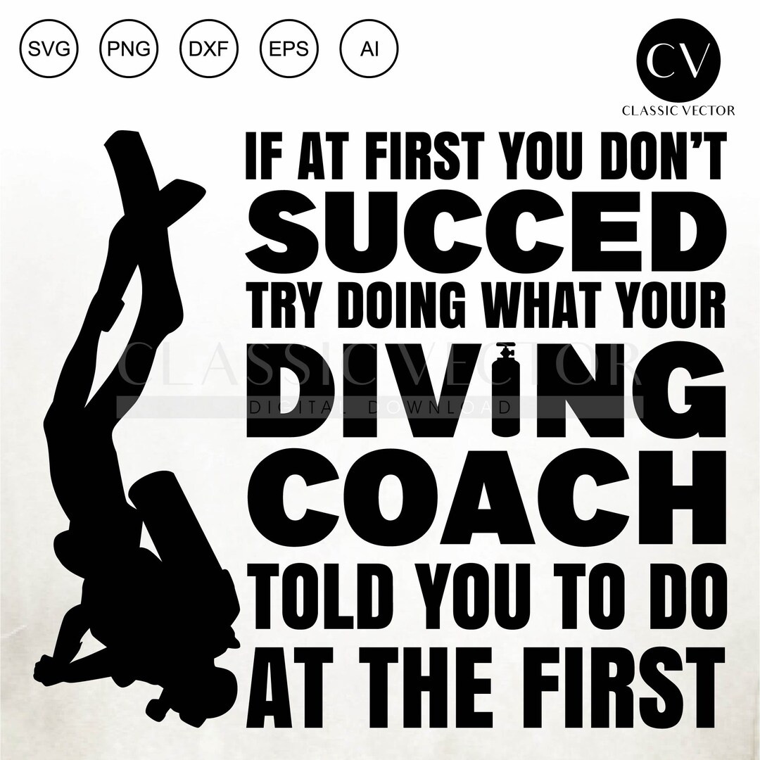 Funny Diving Coach, Diving Coach Svg, Scuba Coach, Diver Coach, Funny ...