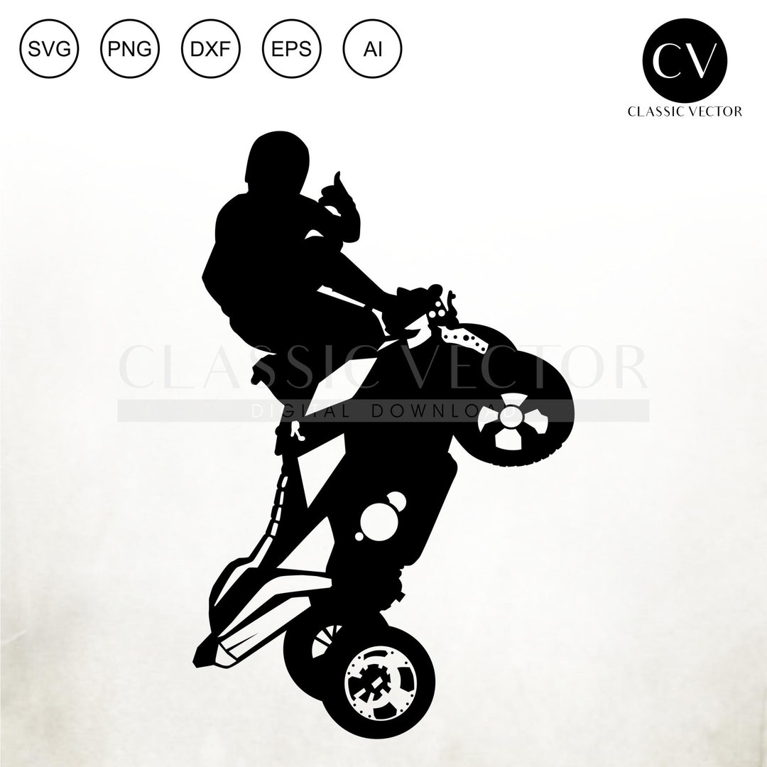 Amazing ATV Stunt, Stunt Svg, Quad Riding Svg, Quading Svg, Dirt Riding ...