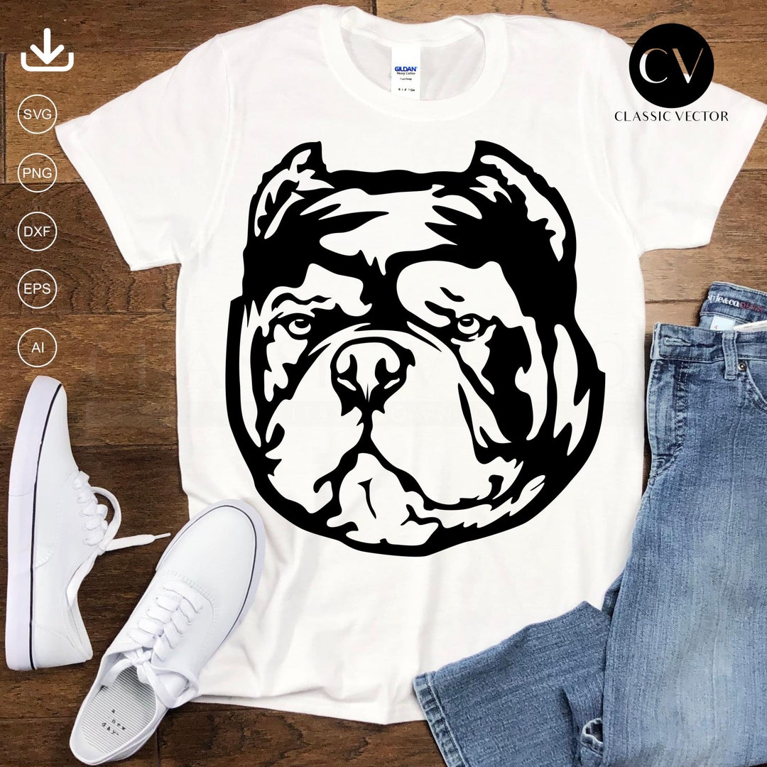 American Bully Head Vector - Etsy