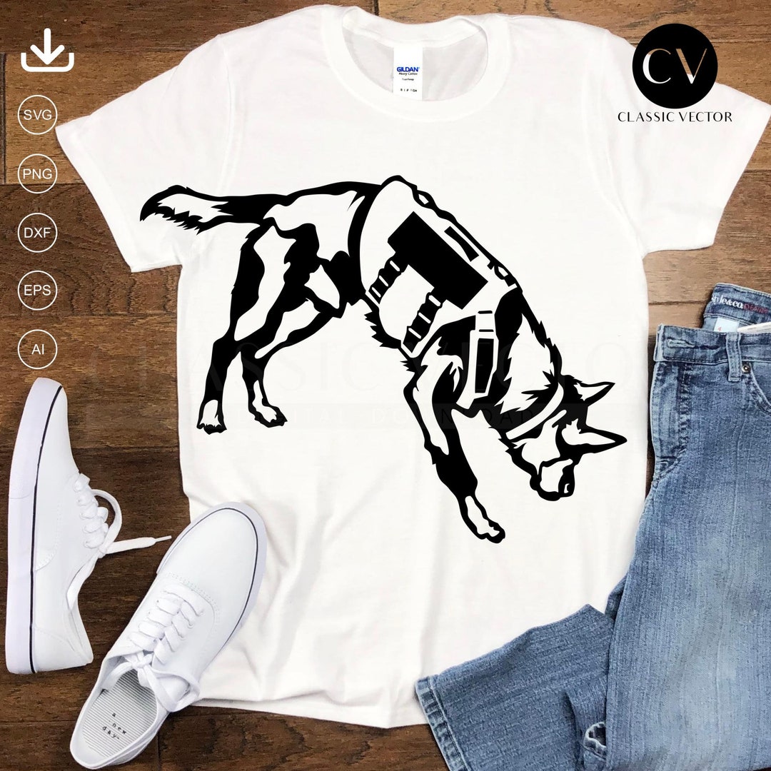 Police K9 Sniffing Dog SVG - Etsy