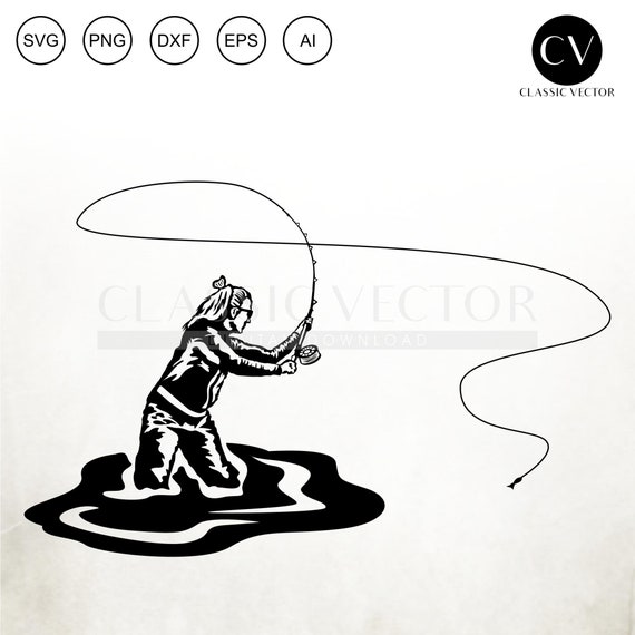 Fisherwoman SVG | Etsy