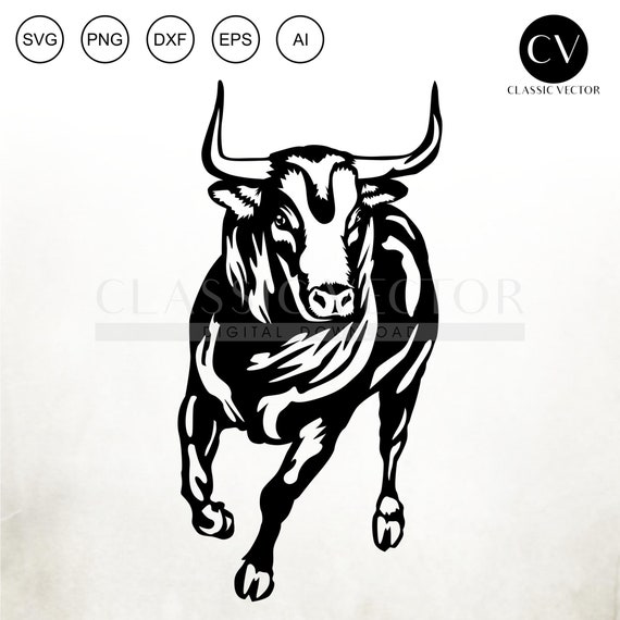 Bull Svg Cow Clipart Cow Svg Bull Running Svg Bull Cut - Etsy Singapore