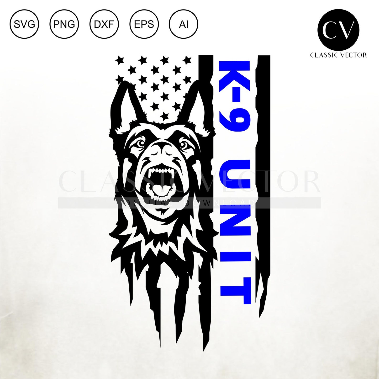 K9 Unit Cutfile, K9 Cutfile, German Shepherd Clipart Art, Police Dog ...