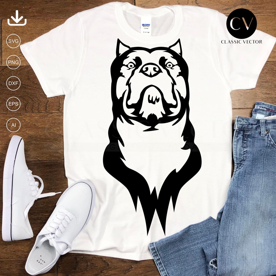 Cool Pitbull Art Pitbull Face SVG, Pitbull Head SVG - Etsy