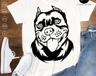 Pitbull Head SVG Bully Head Svg American Pitbull Head Svg - Etsy