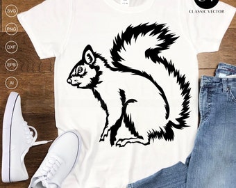 Gray Squirrel Svg, US Animal Vector, Squirrel Svg for Shirt Mug Sticker ...