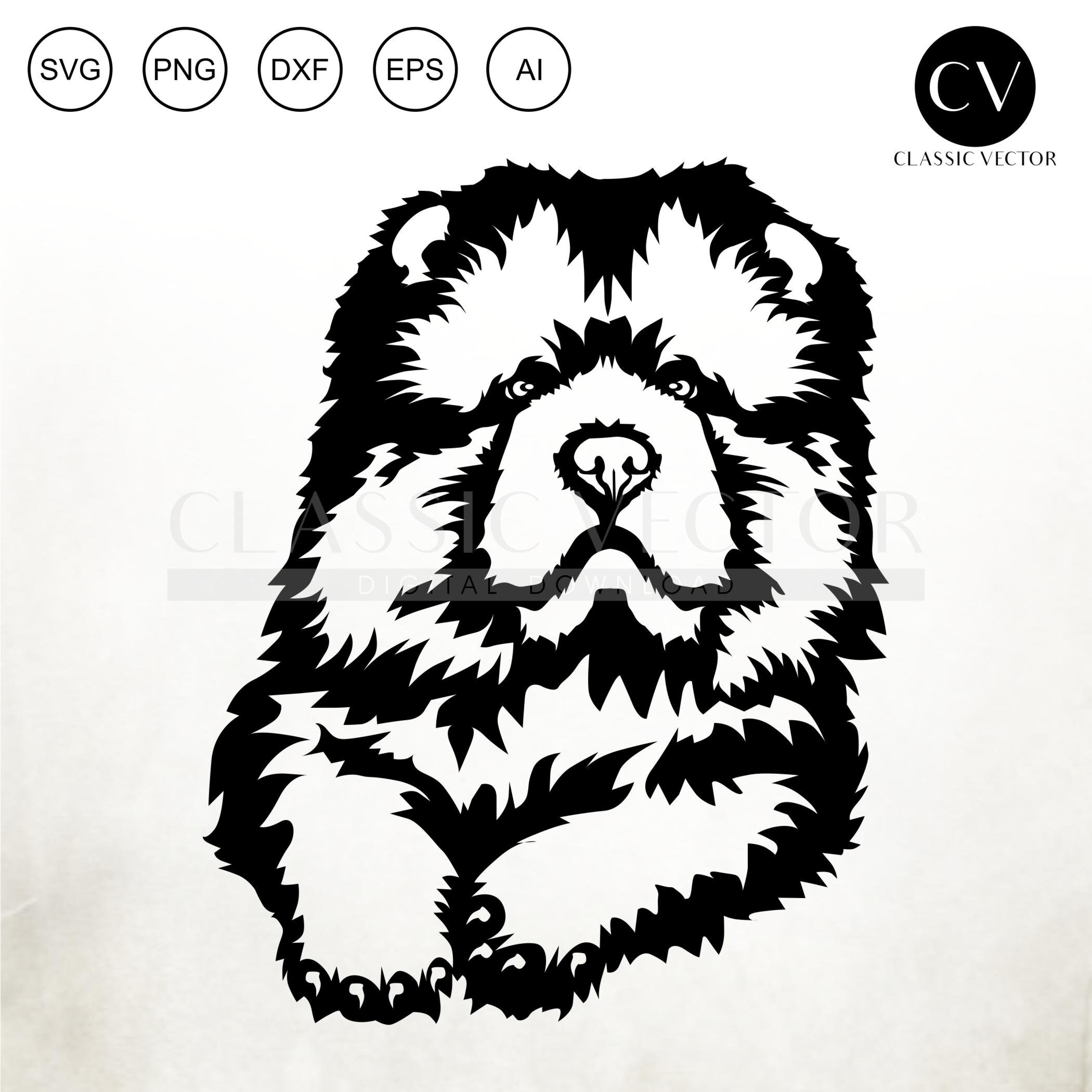 Cute Chow Chow SVG | Etsy