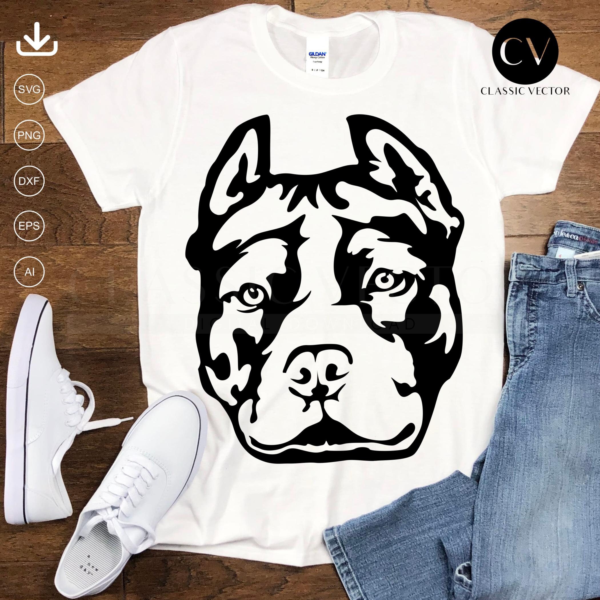 Pitbull Head SVG - Etsy