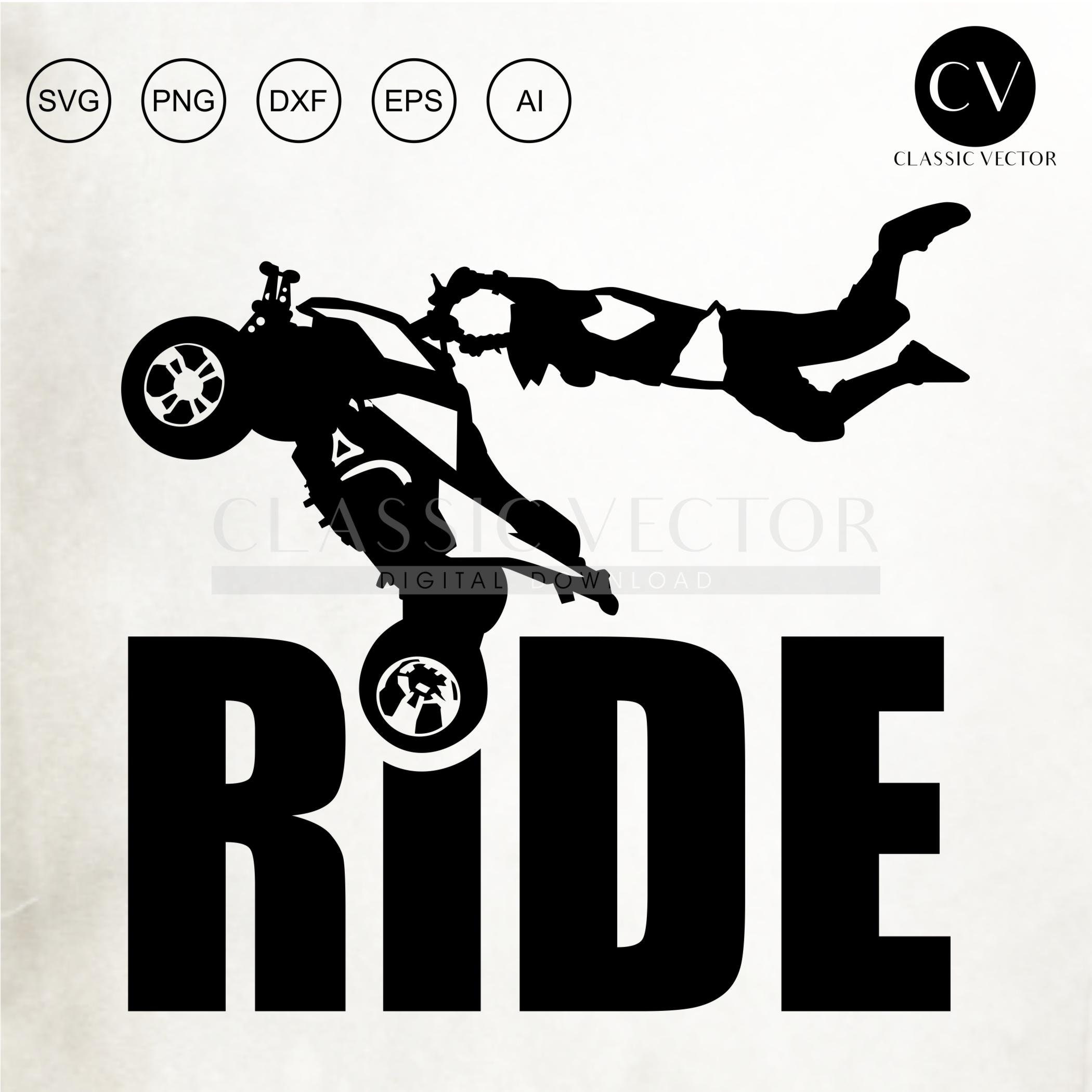 Ride Svg - Quad Stunt, Atv Svg, ATV Cut File, Quad Riding Svg, Quading ...