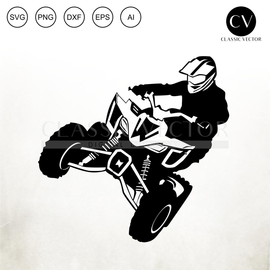 Atv Rides, Atv Svg, Atv Png, Ride Vector, Quad Silhouette, Quad Svg ...