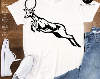 Deer Jumping Svg - Etsy