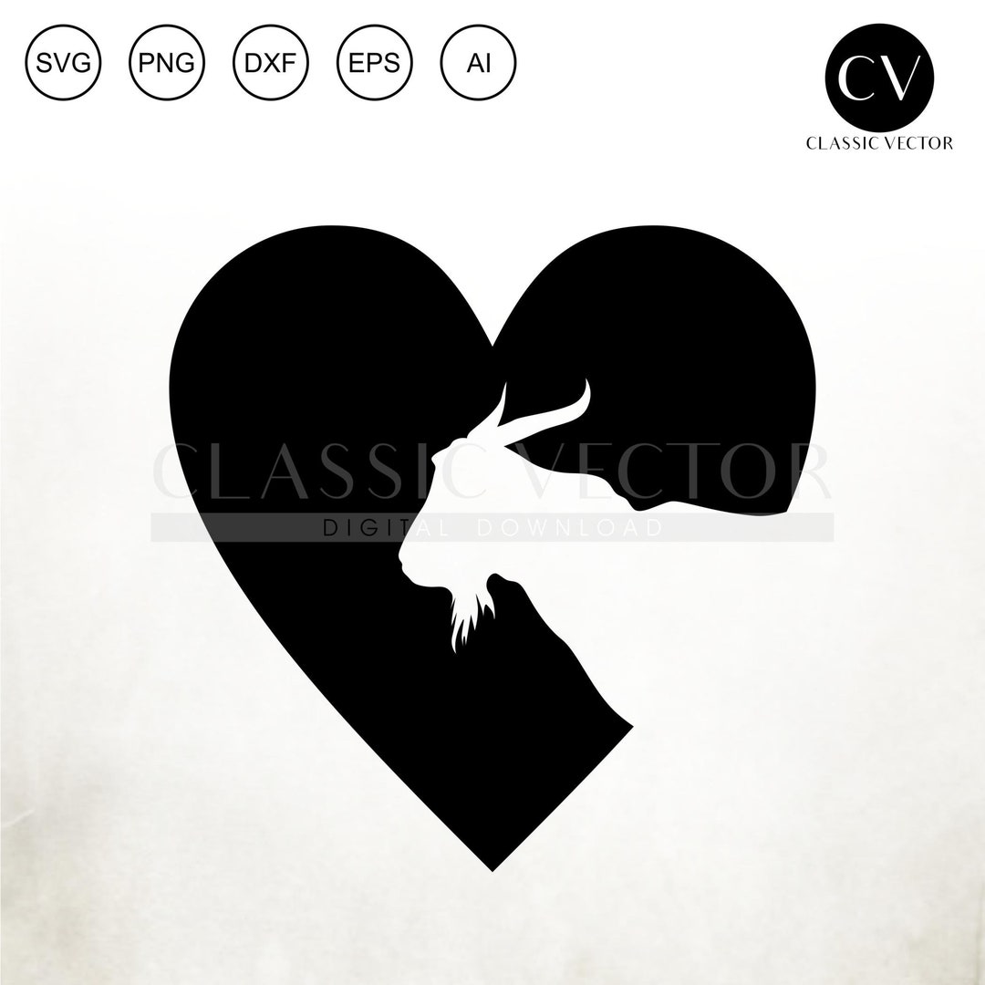 Goat Heart SVG - Etsy