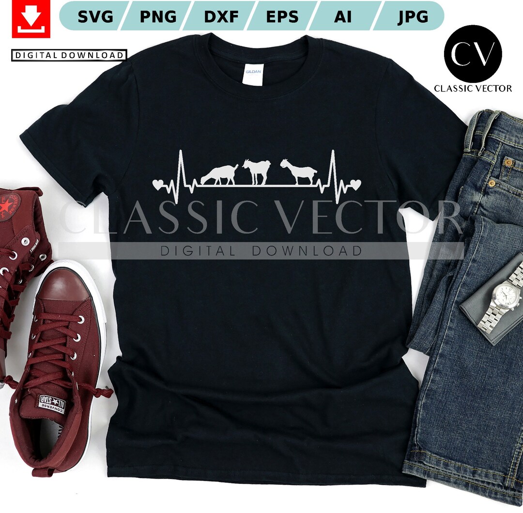 Heartbeat 3 Goat, Goat Digital Download, Goat Art, Goat Files, Goat ...