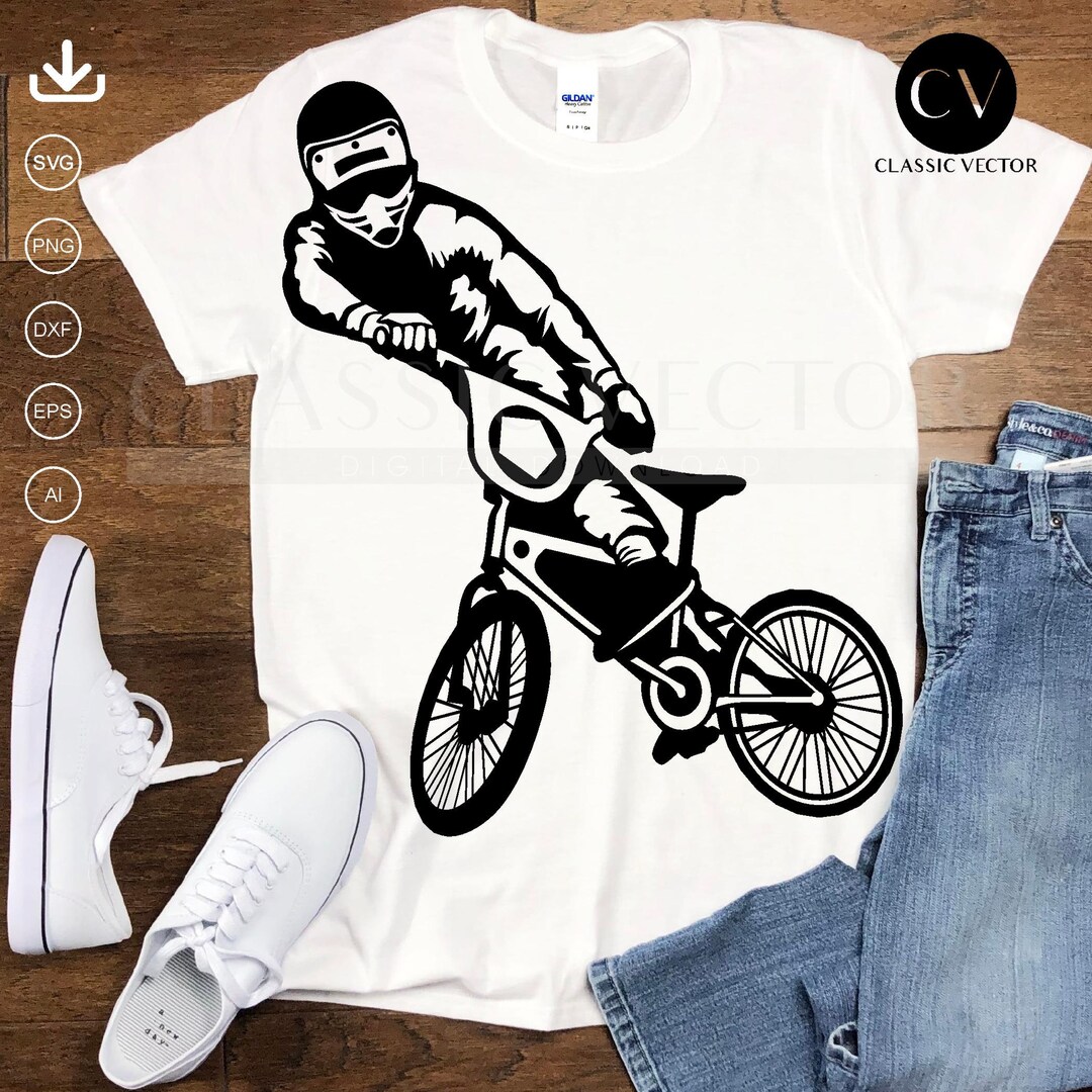 Bmx Clipart Bmx Rider Svg File - Etsy
