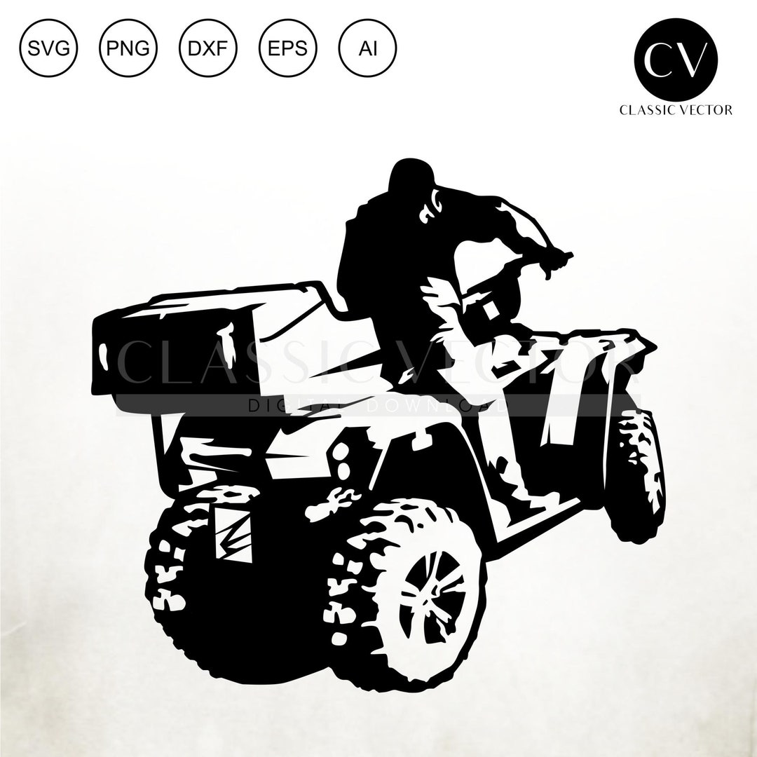 Dirt Riding, Mud Riding Svg, ATV Stunt, Stunt Svg, Quad Riding Svg ...