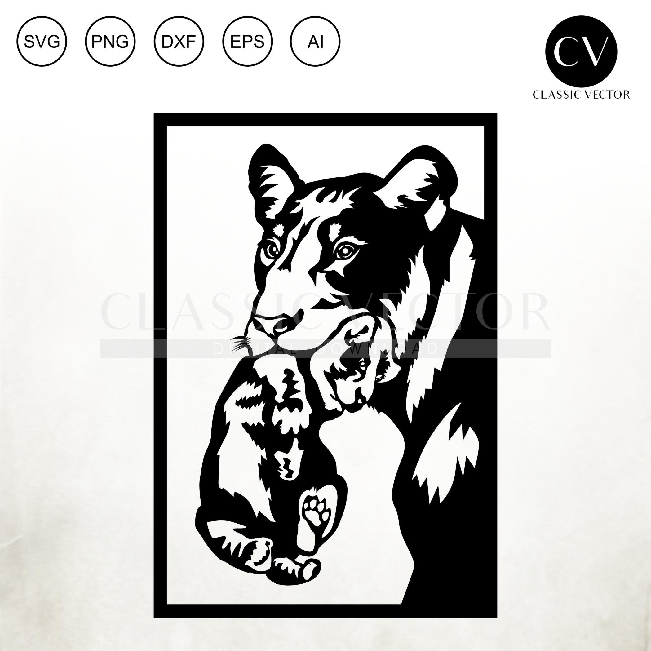 Lion Svg Files Lion Mama Lion Svg Lion Png Lion Vector | Etsy UK