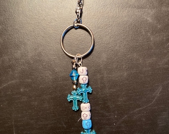 Purple Faith Cross Keychain - Etsy