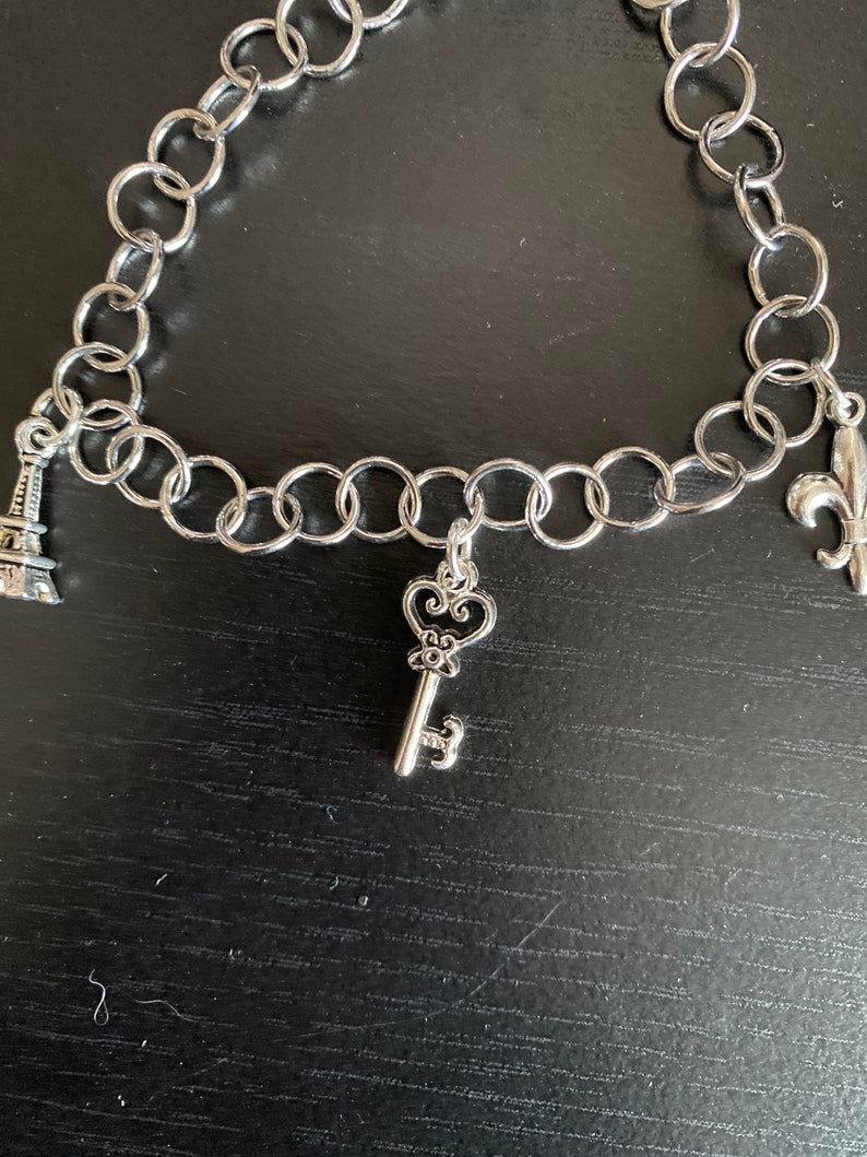 Paris Charm Bracelet, Crystal Charm Bracelet, Swarovski, Crystal ...
