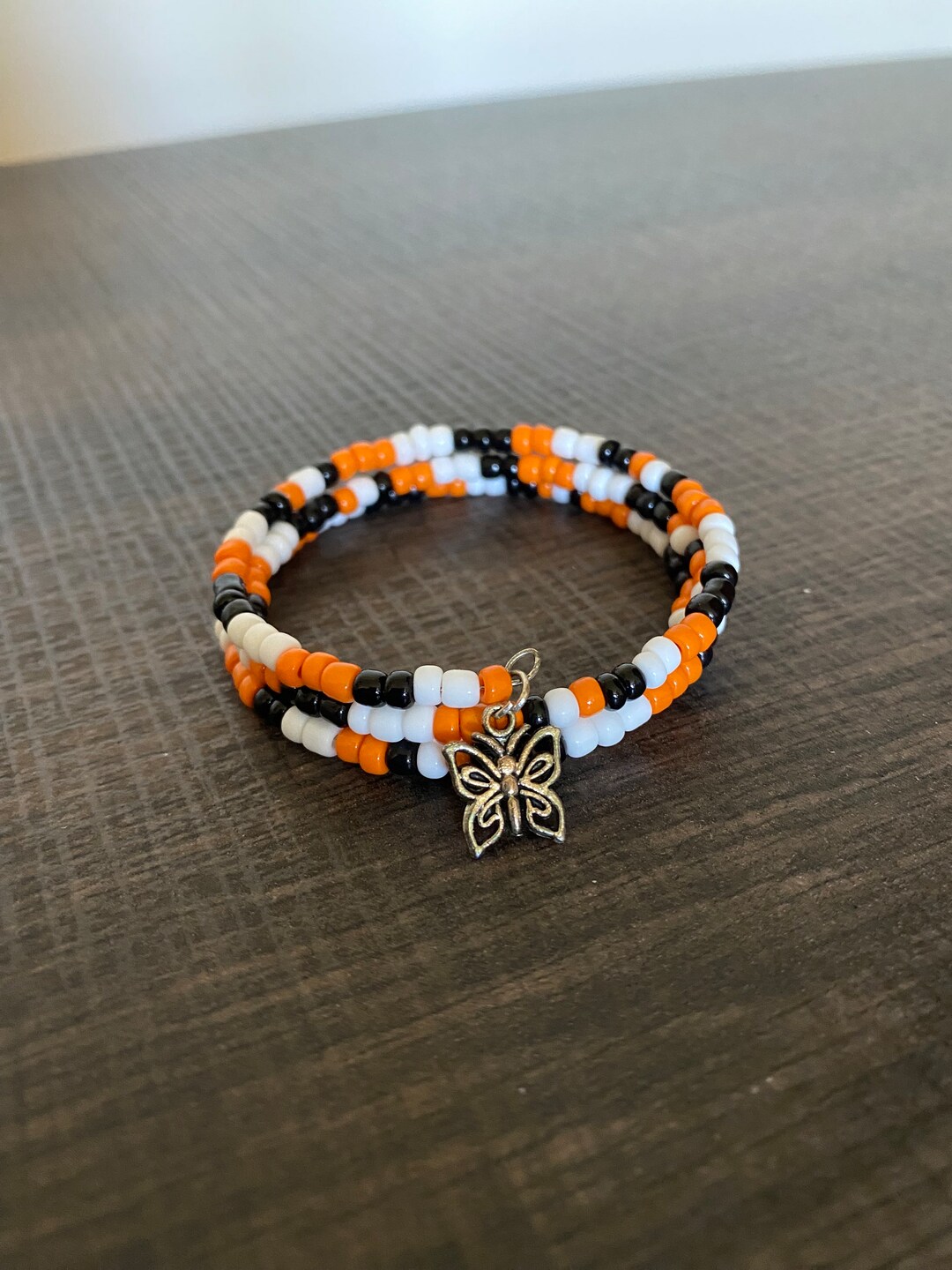 Monarch Butterfly Memory Wire Bracelet - Etsy
