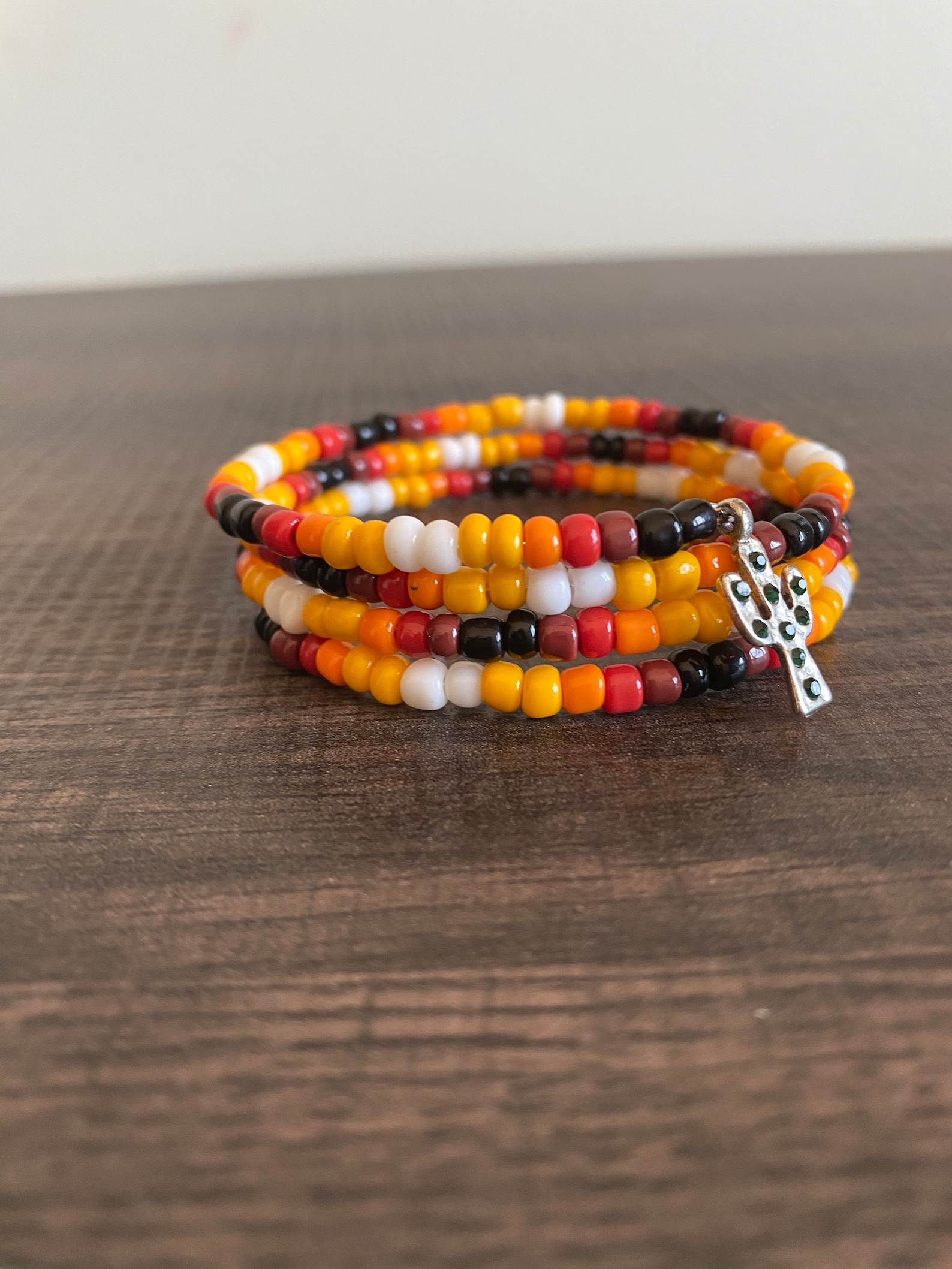 Whiskey Sunset Memory Wire Bracelet, Western Bracelet, Cactus Bracelet ...