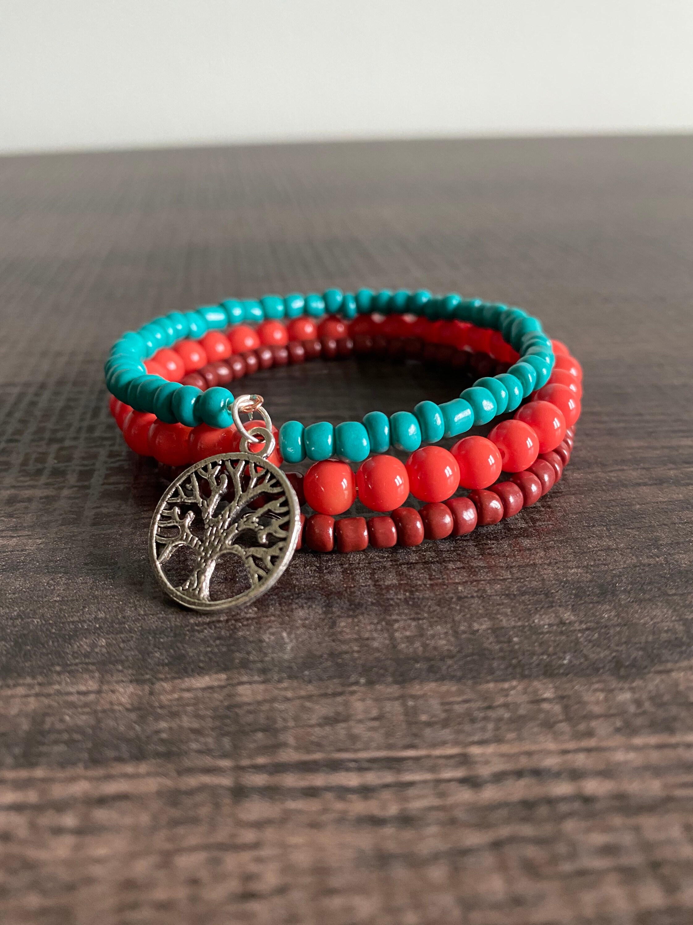 Tree of Life Memory Wire Bracelet - Etsy