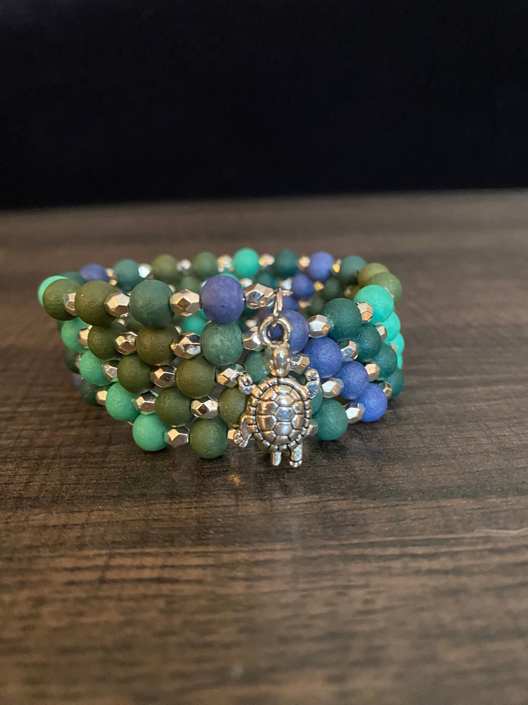 Sea Turtle Memory Wire Bracelet, Turtle Bracelet, Turtle Gifts, Ocean ...
