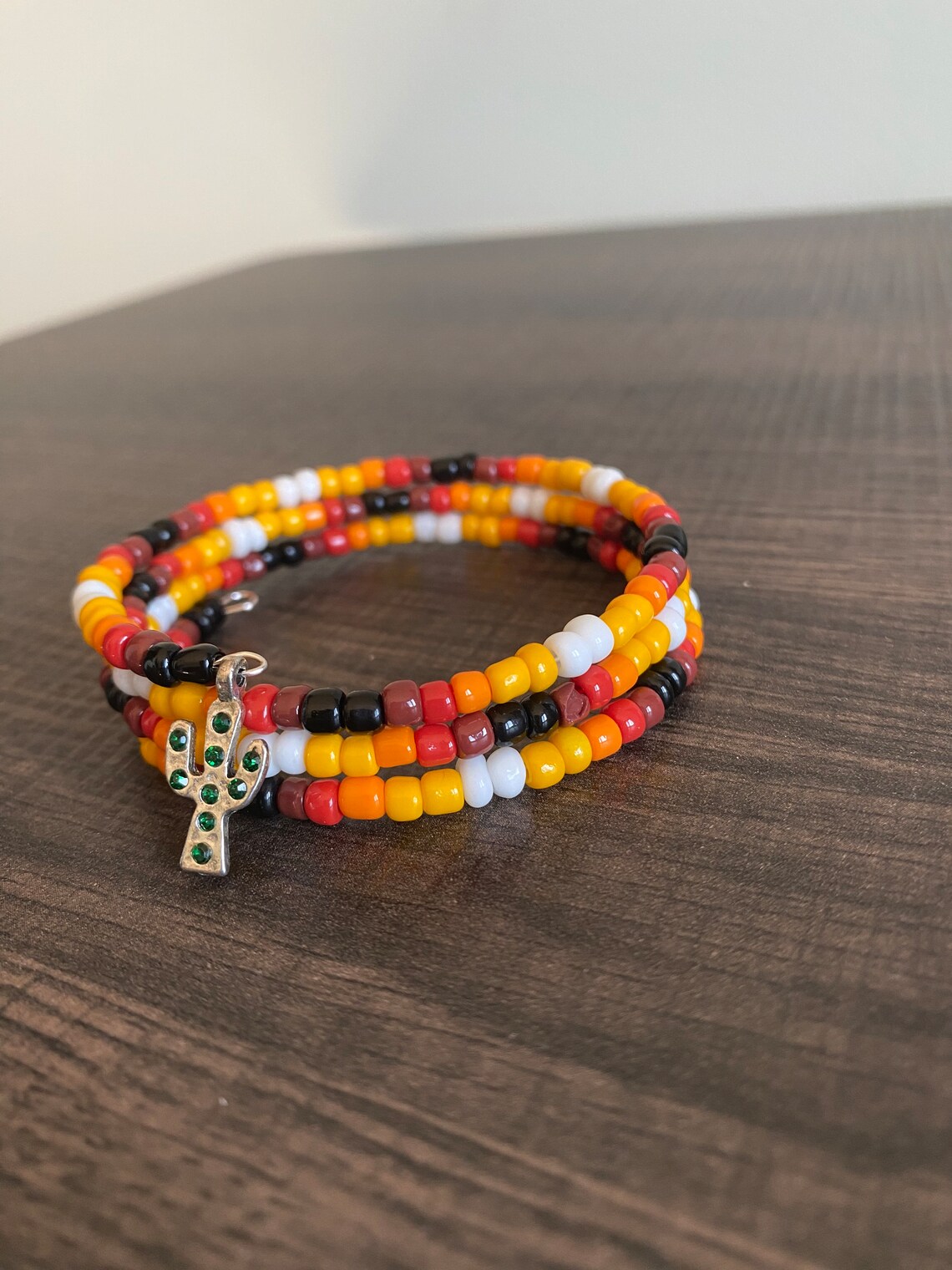 Whiskey Sunset Memory Wire Bracelet, Western Bracelet, Cactus Bracelet ...