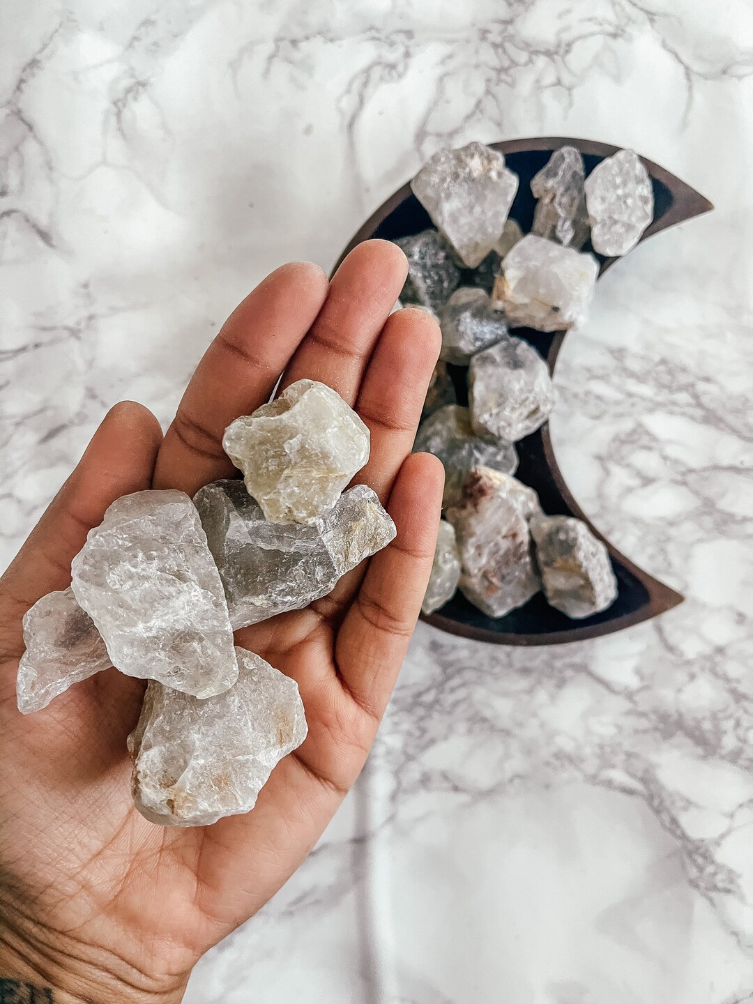 Rough Rutilated Quartz, Ethically Sourced Black Owned Hairs of Venus ...