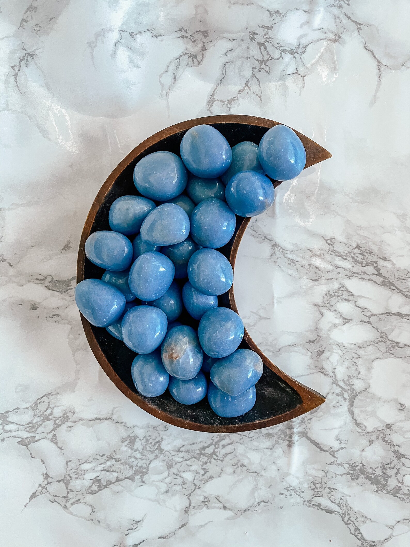 Tumbled Angelite Ethically Sourced Tumbled Angelite Healing | Etsy