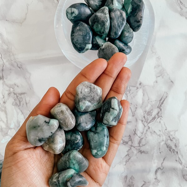 Tumbled Emerald - Etsy