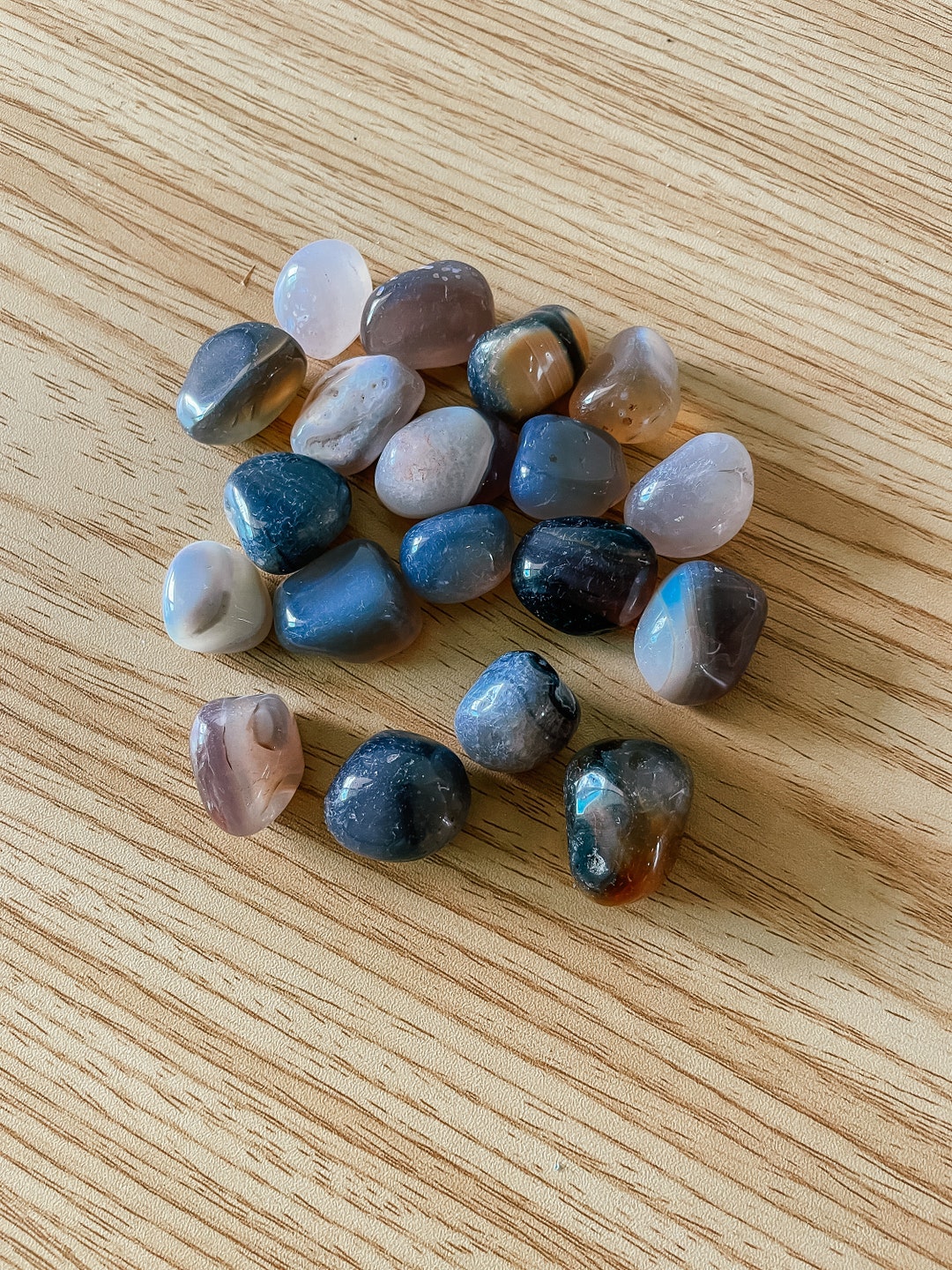 Tumbled Agate Ethically Sourced Black Owned Natural Agate - Etsy