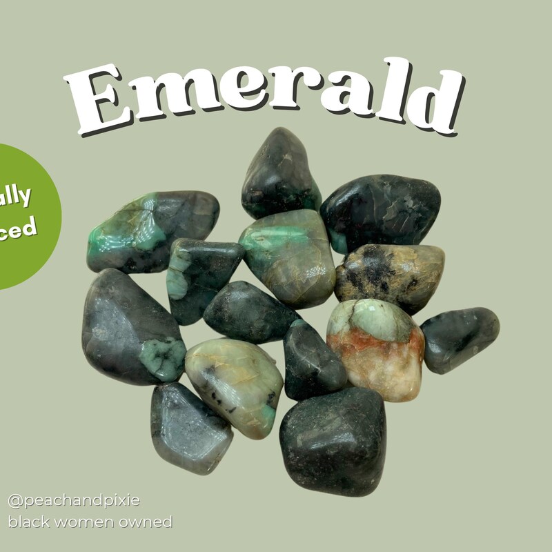 Tumbled Emerald - Etsy